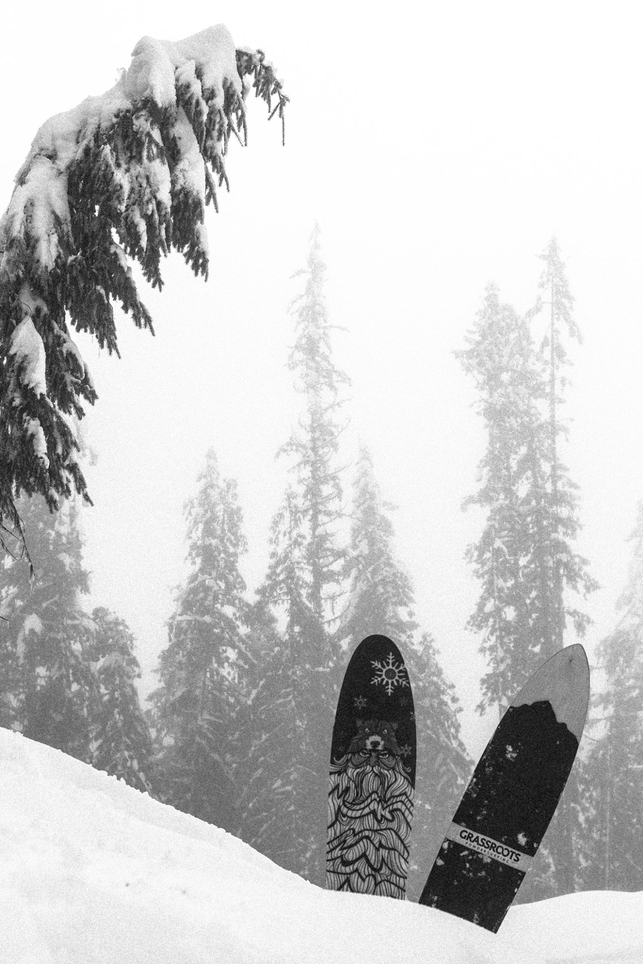 Powsurf Safari: Bindingless riding in Interior BC « Snowboard Magazine